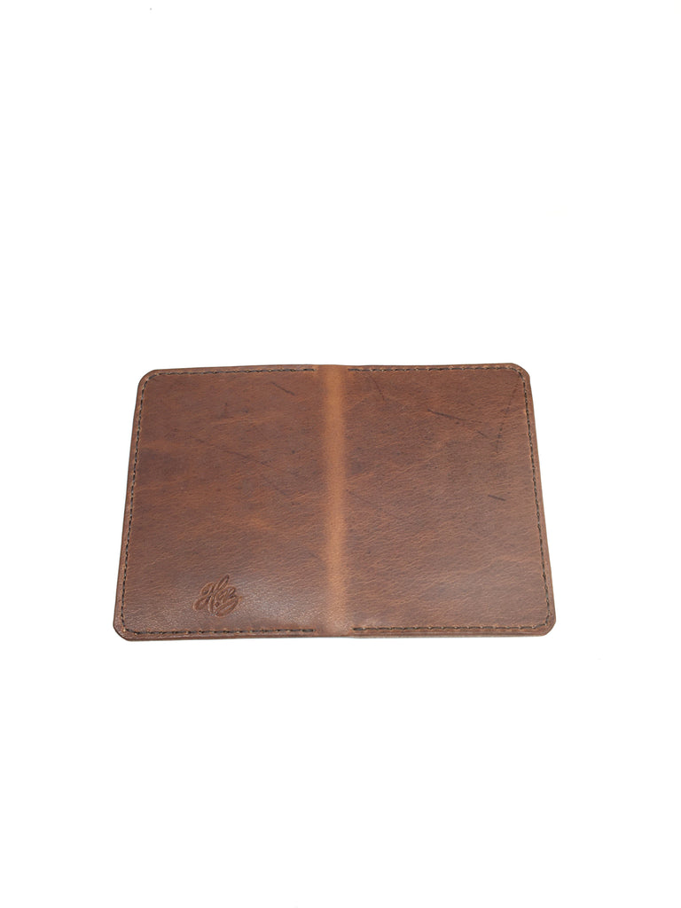 H+B CARD WALLET | VERTICAL WALLET BROWN LEATHER | Hand+Built Leather Goods